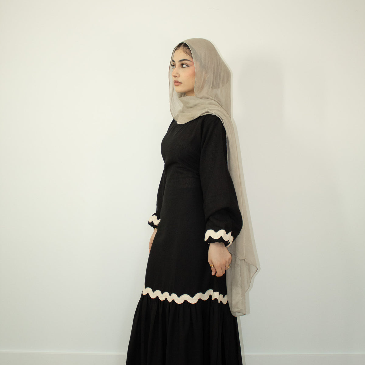 Sahela Tiered Maxi Dress - Black – MODEST ESSENTIALS US