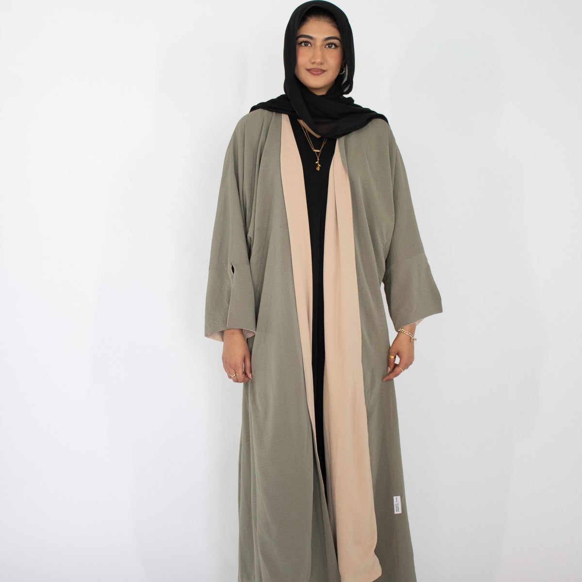 Halla Reversible Abaya - Olive & Beige – MODEST ESSENTIALS US